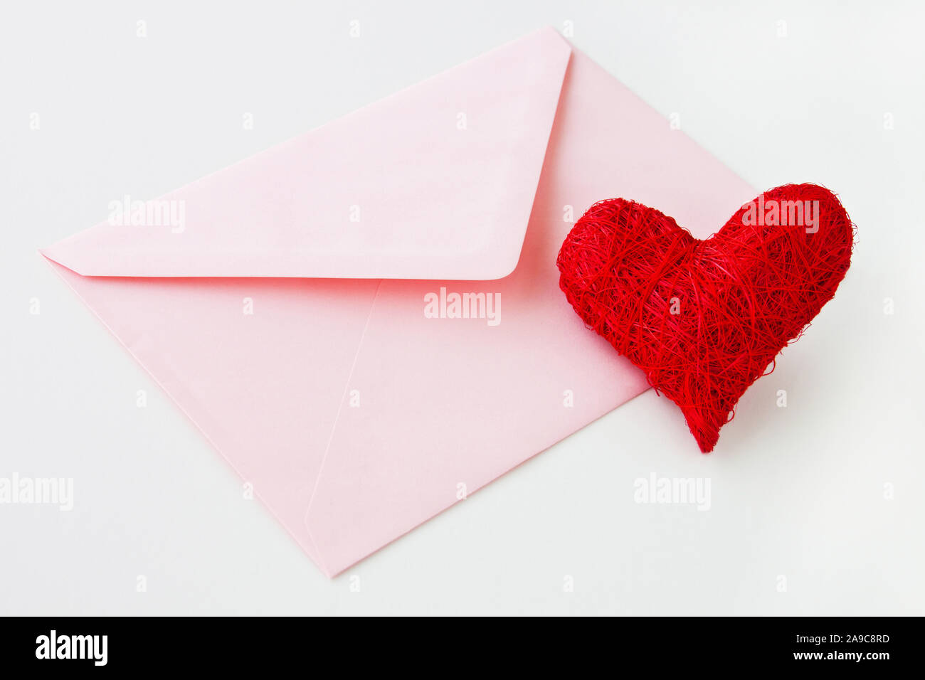Letter mail and red heart Stock Photo - Alamy