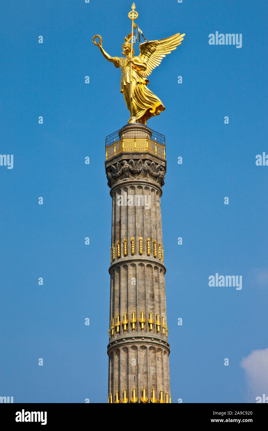A view of the Berlin Victory Column, known in German as Siegessaule ...