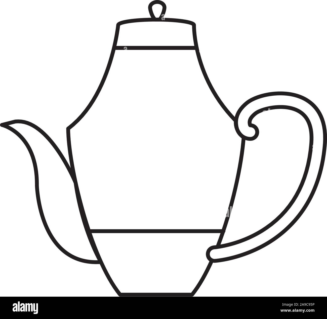 Tall Teapot Outline