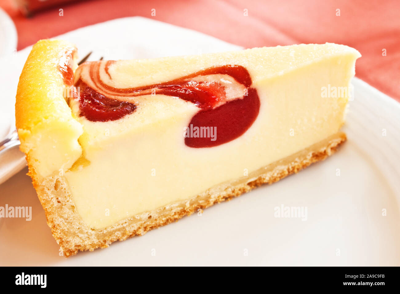 Cheese cake with cherry flavor Stock Photo - Alamy