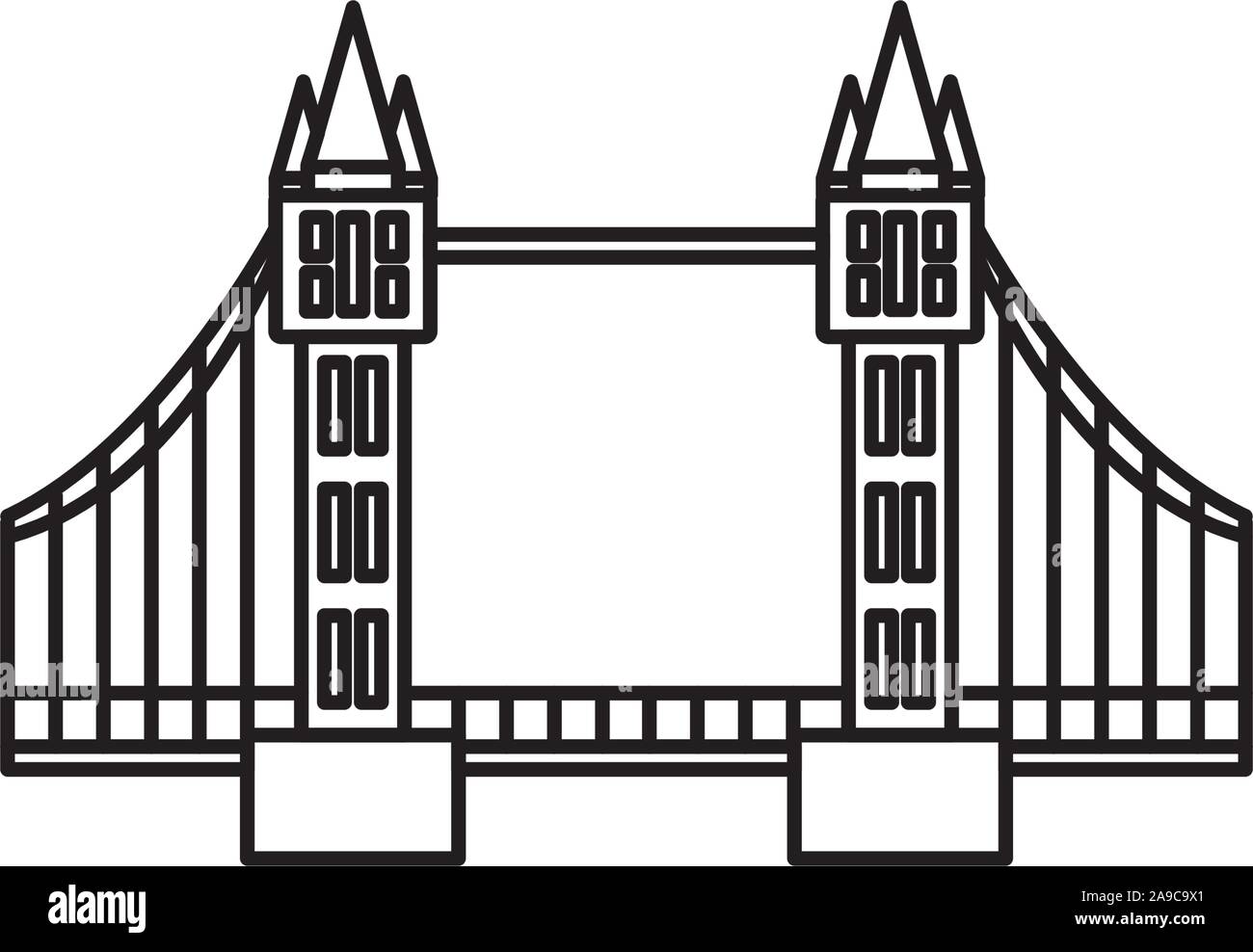 Simple London Bridge Drawing
