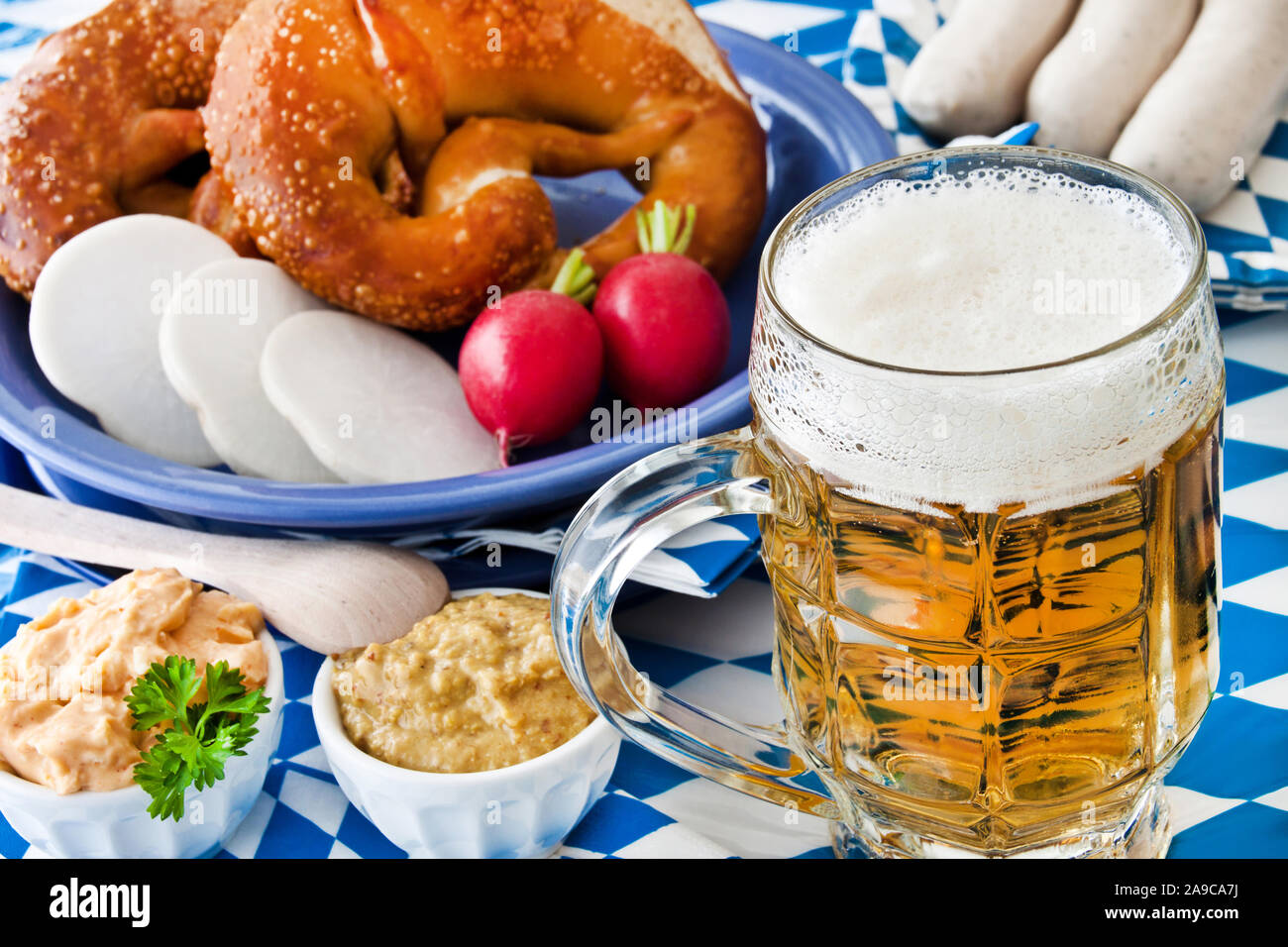 German Bavarian food and drink Stock Photo - Alamy