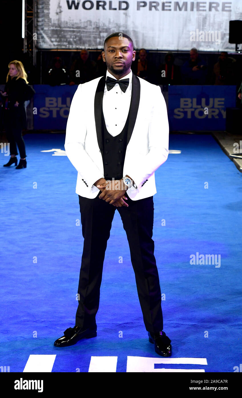 Rapman arriving at the premiere of Blue Story at the Curzon Mayfair ...