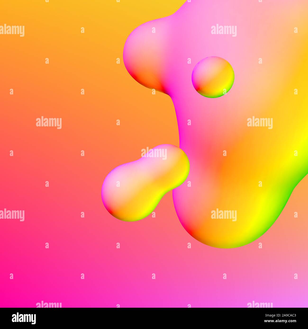 Fluid design liquid blobs with vibrant intense colors abstract ...