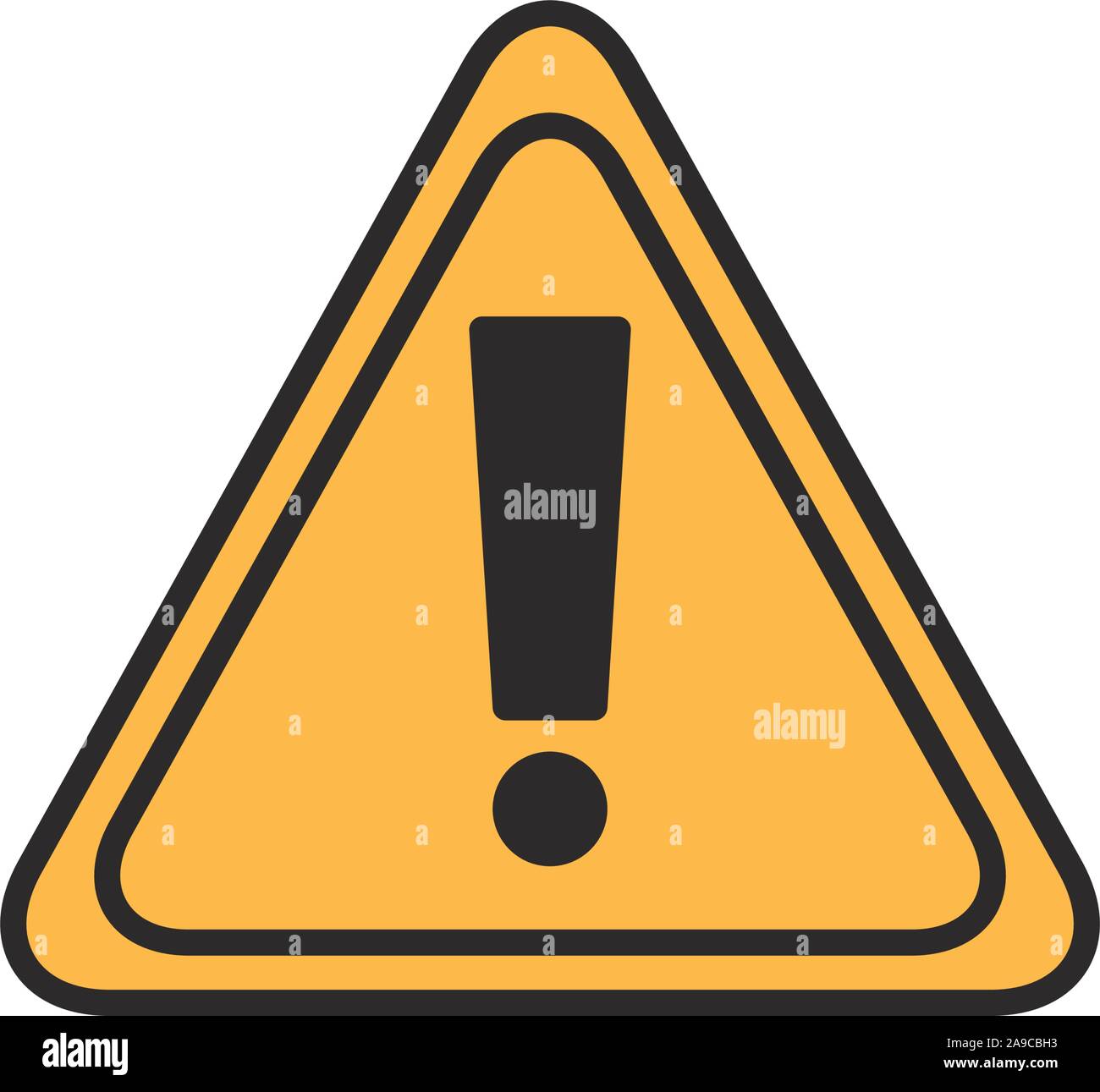 warning signal internet flat line style illustration Stock Vector Image ...