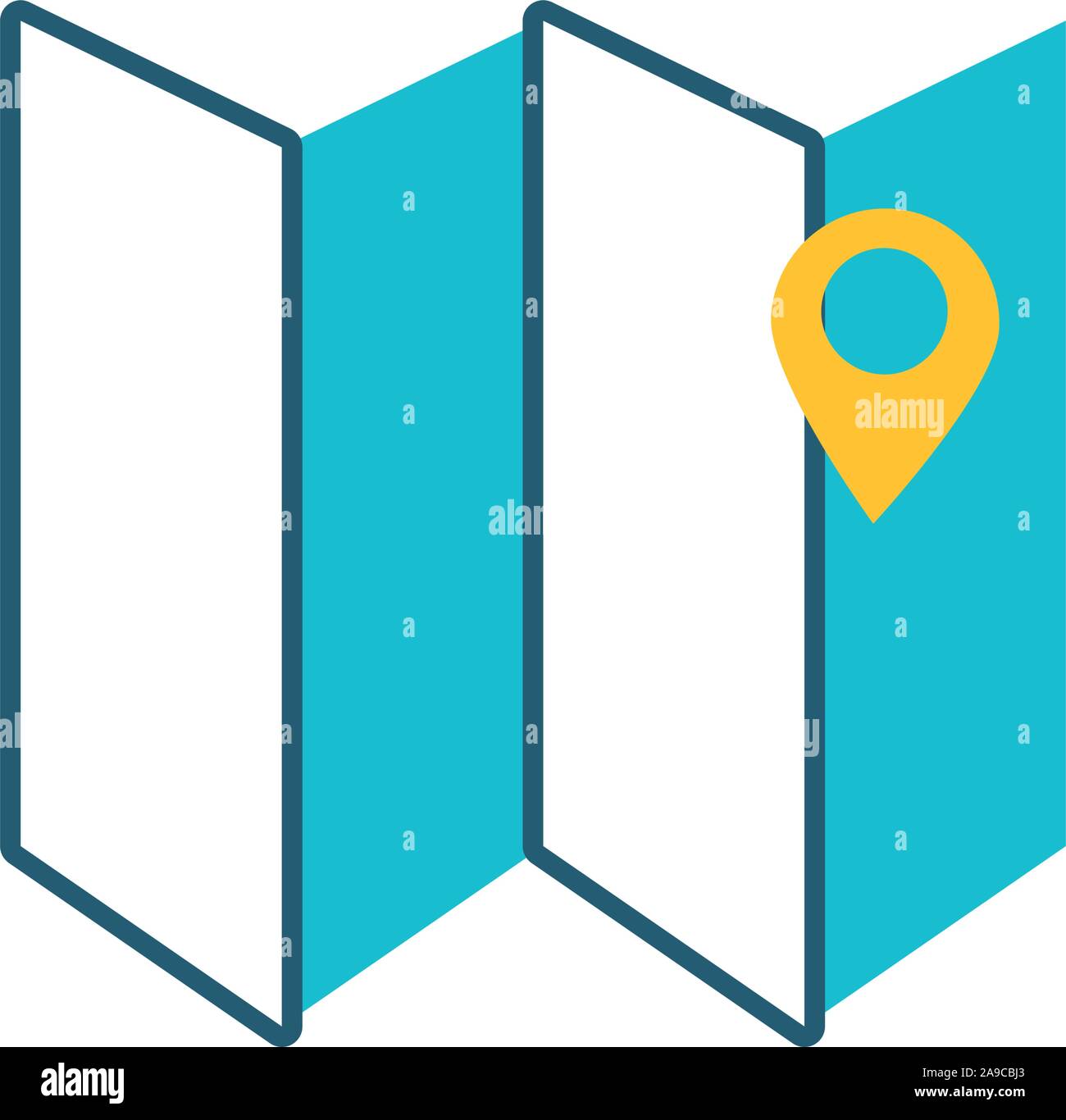 map with pin pointer location Stock Vector Image & Art - Alamy