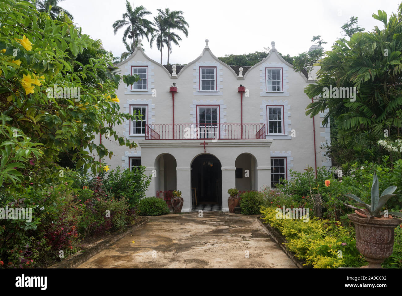 St Nicholas Abbey on the Caribbean island of Barbados Stock Photo - Alamy