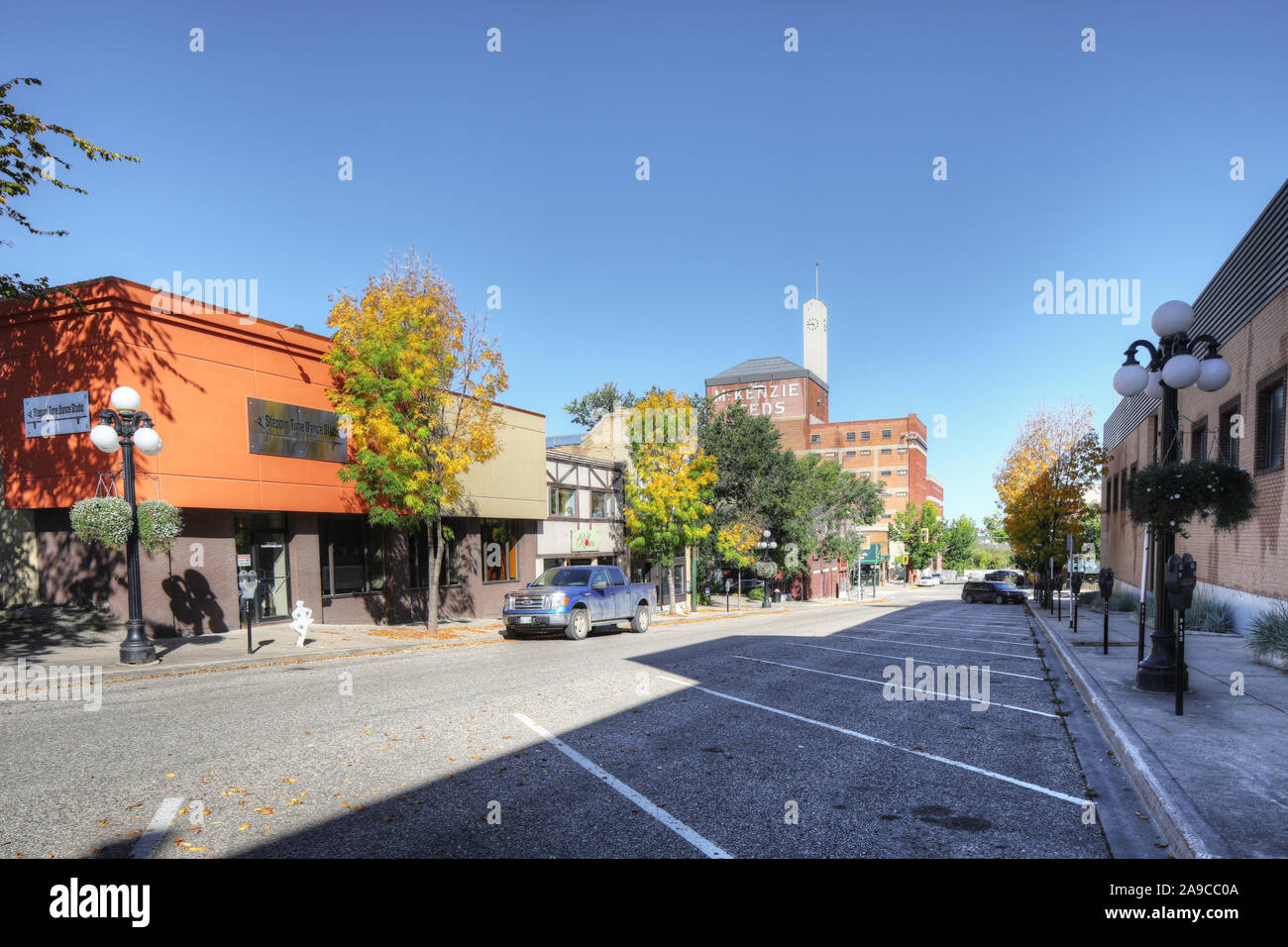 Street scene in Brandon, Manitoba, Canada. Brandon is the second ...