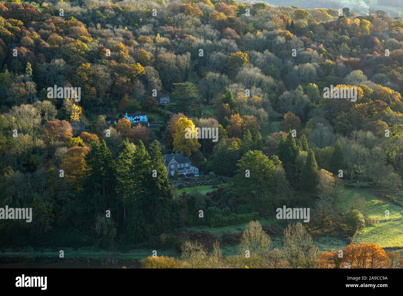 Autumn in the lower Wye valley Stock Photo - Alamy