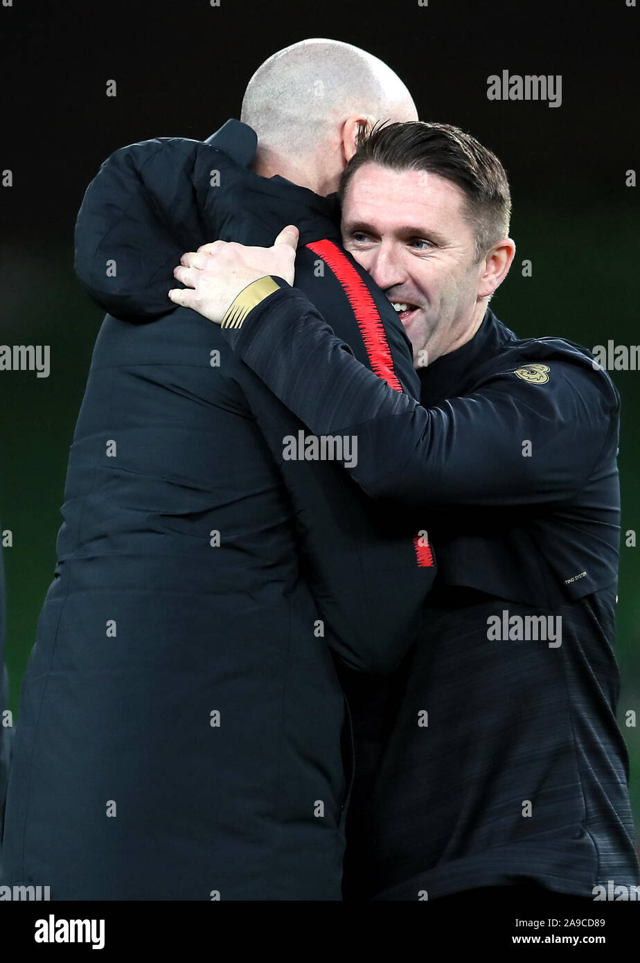 New Zealand head coach Danny Hay (left) and Republic of Ireland ...
