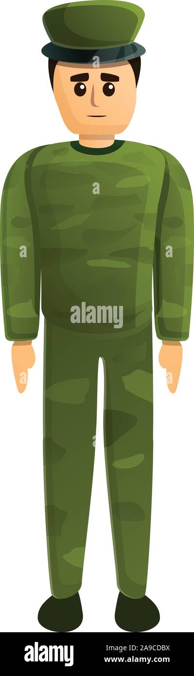 Sad soldier icon. Cartoon of sad soldier vector icon for web design ...