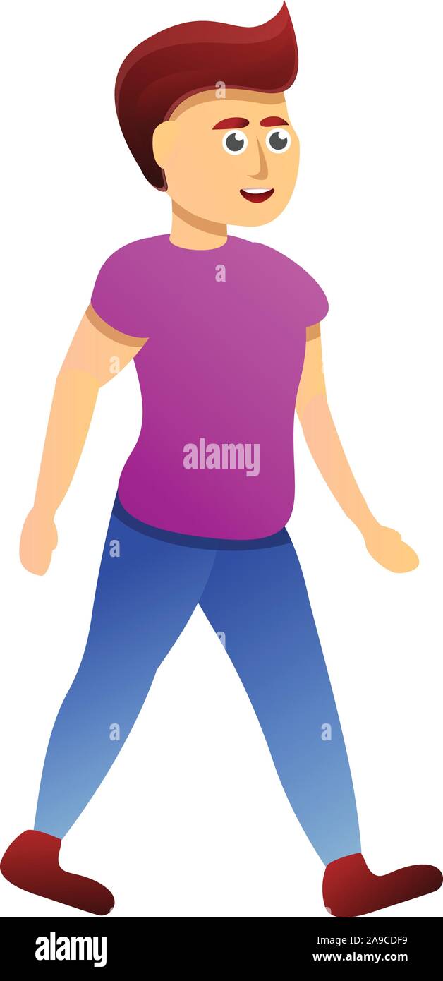 Walking boy icon. Cartoon of walking boy vector icon for web design ...