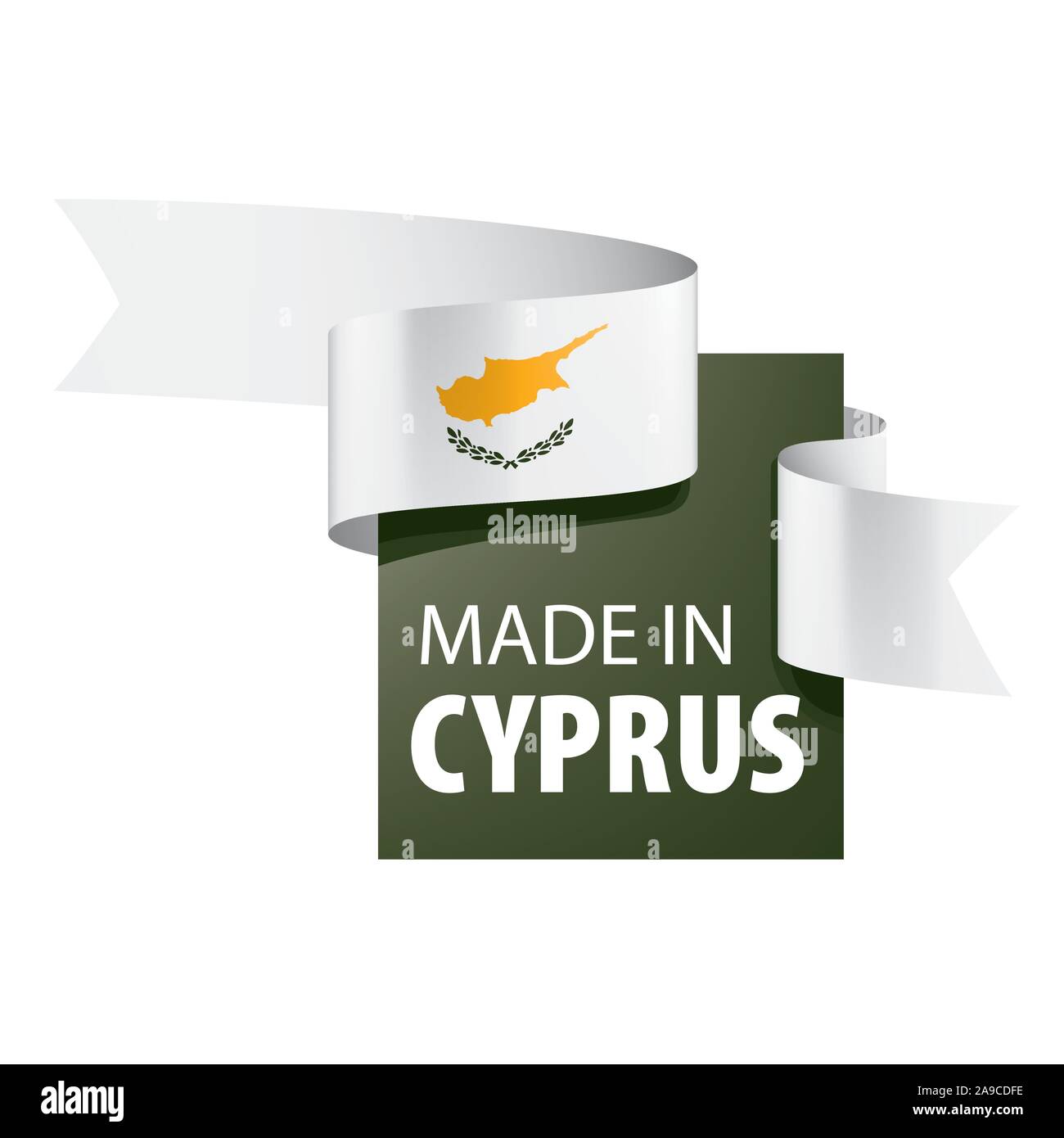 Cyprus flag, vector illustration on a white background Stock Vector ...