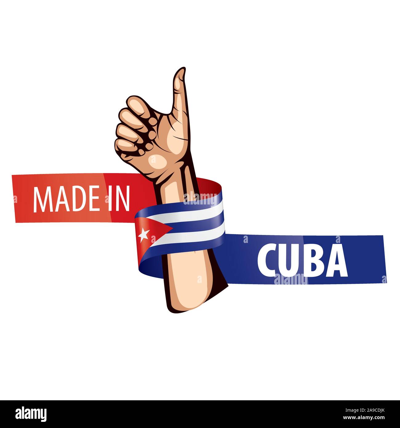Cuba flag, vector illustration on a white background Stock Vector Image ...