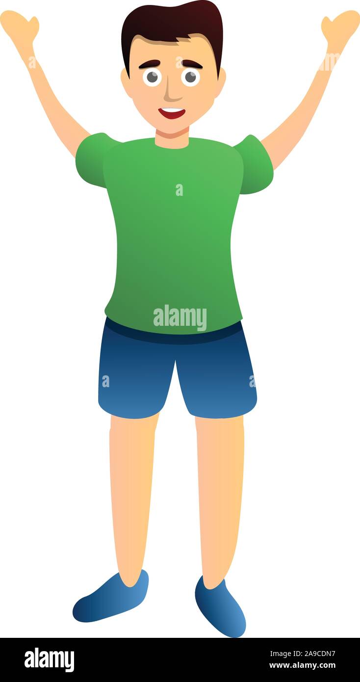Kid hands up icon. Cartoon of kid hands up vector icon for web design ...