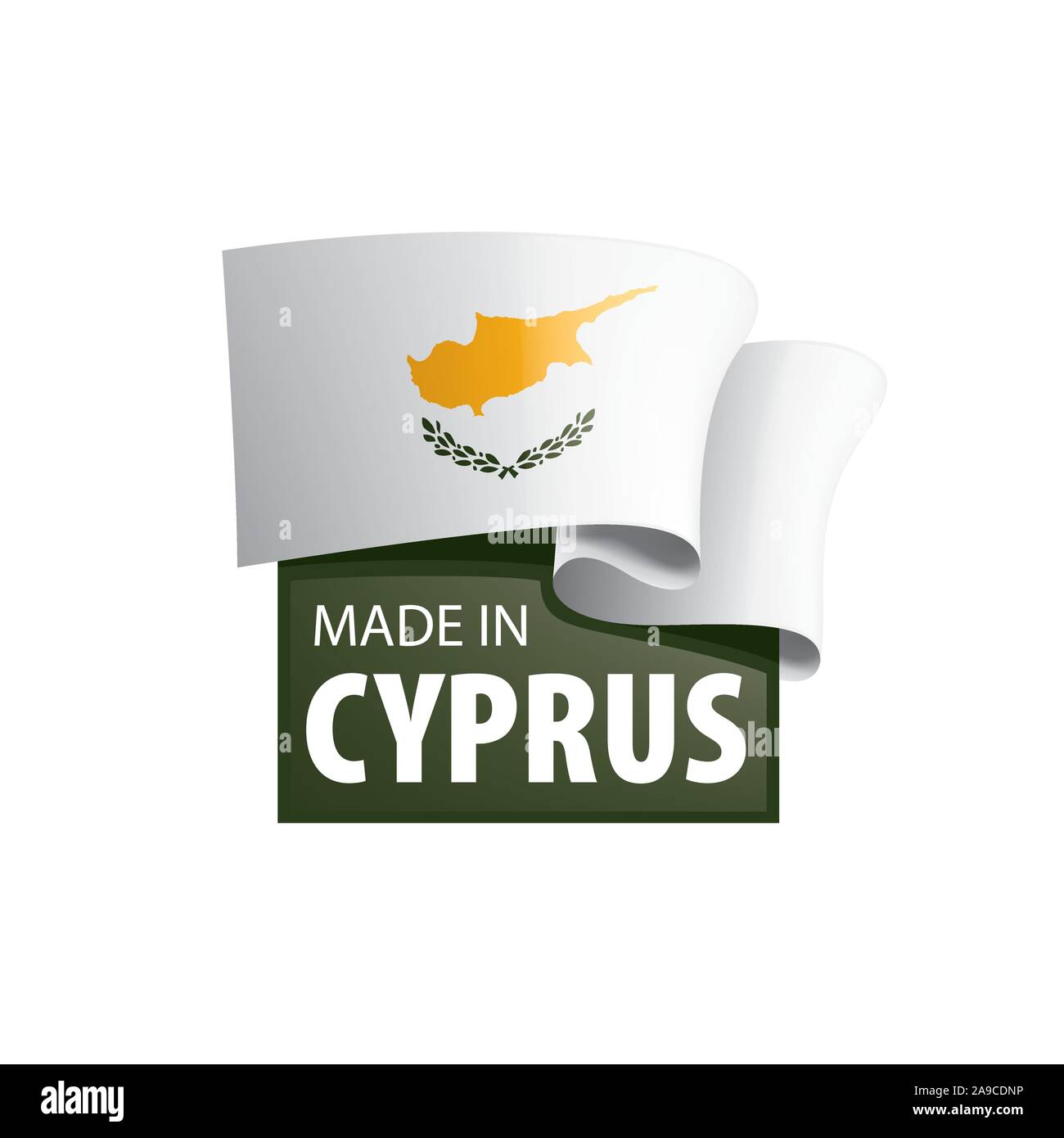 Cyprus flag, vector illustration on a white background Stock Vector ...