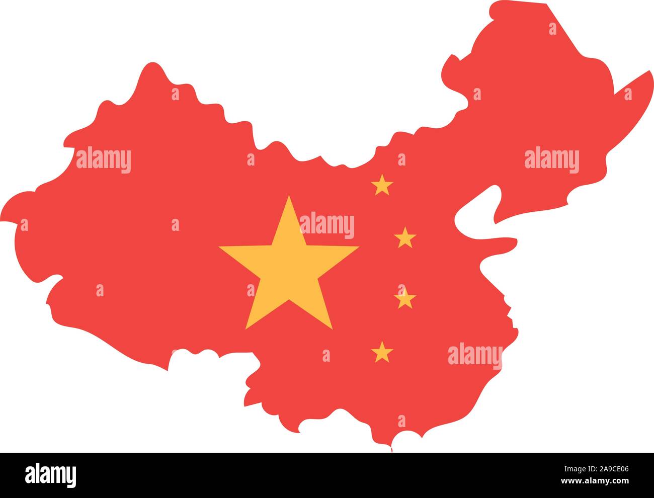 Isolated chinese map vector design Stock Vector Image & Art - Alamy