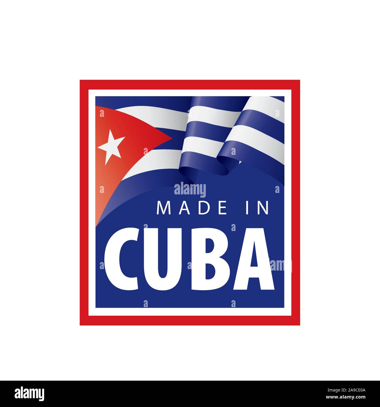 Cuba flag, vector illustration on a white background Stock Vector Image ...