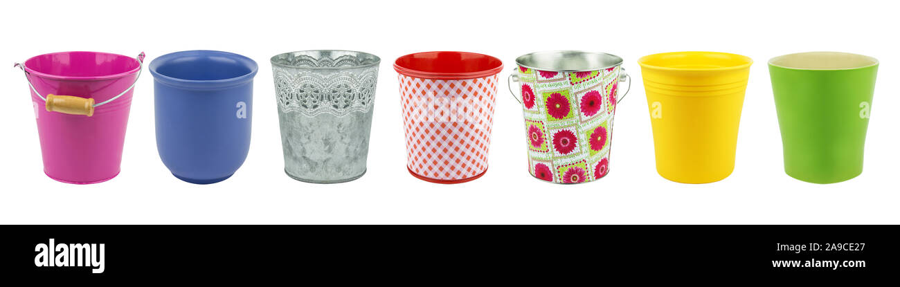 Various flower pots collage Stock Photo - Alamy