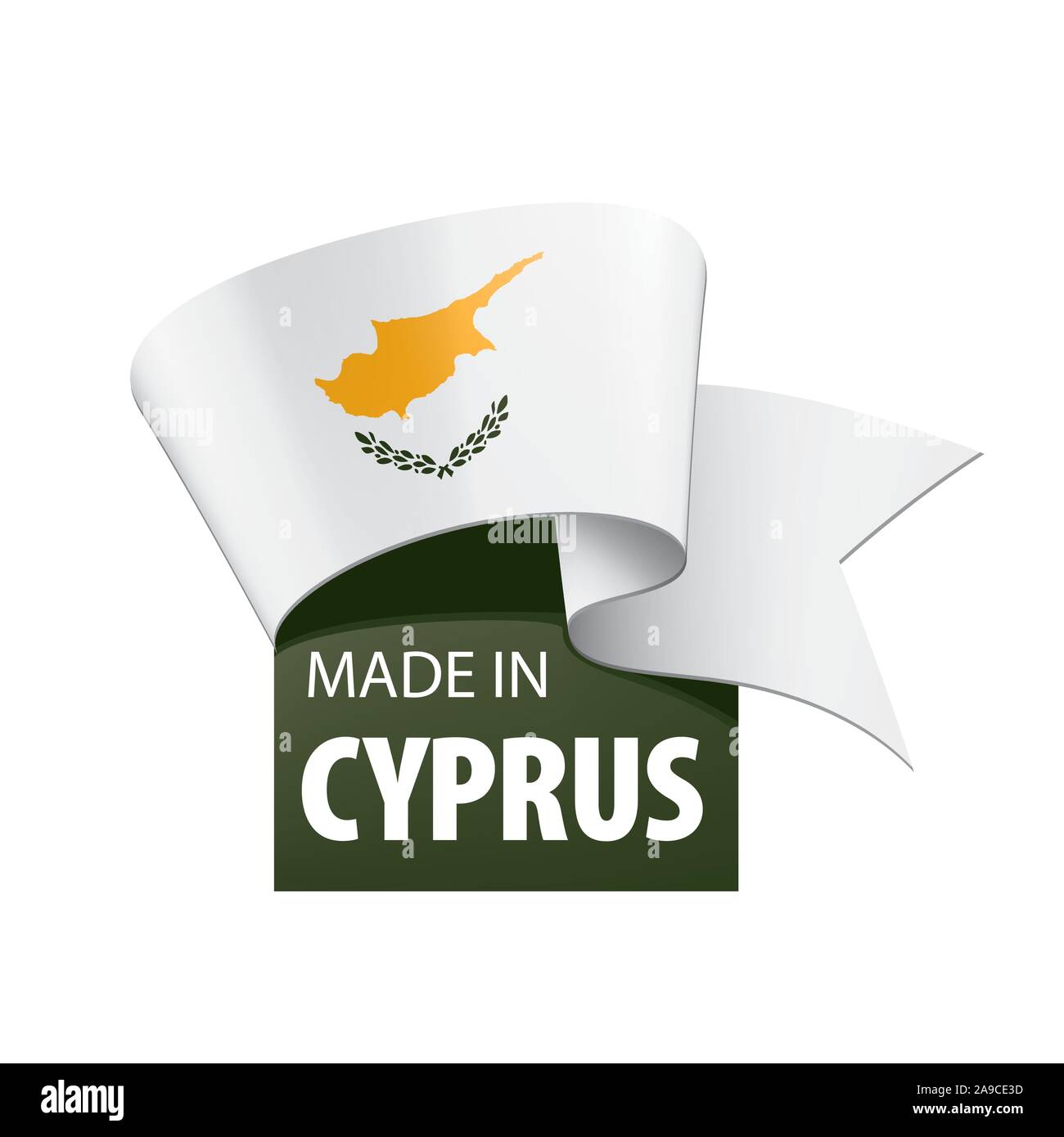 Cyprus flag, vector illustration on a white background Stock Vector ...