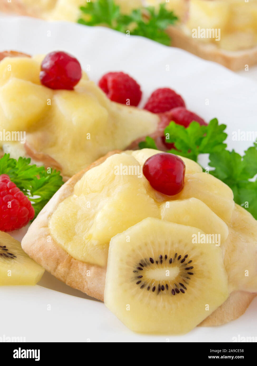Toast bread scolloped with cheese Stock Photo - Alamy
