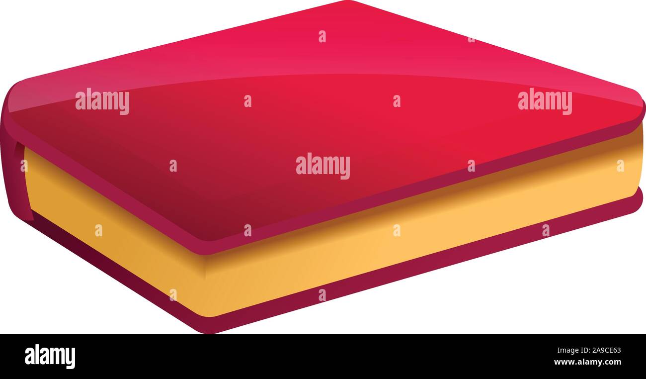 Red book icon. Cartoon of red book vector icon for web design isolated ...