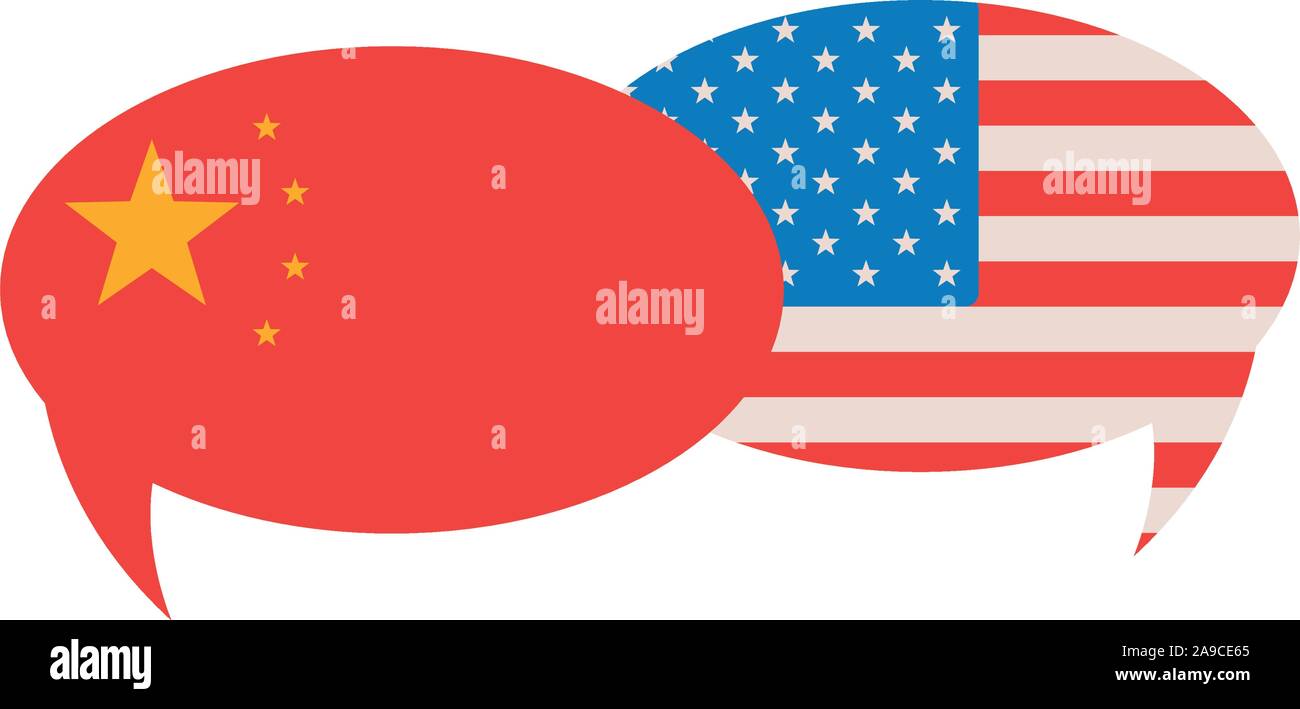 commercial war between china and usa vector design Stock Vector Image ...