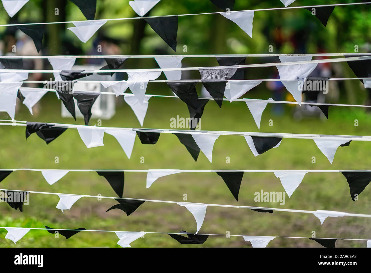 Triangular flags rope hi-res stock photography and images - Alamy