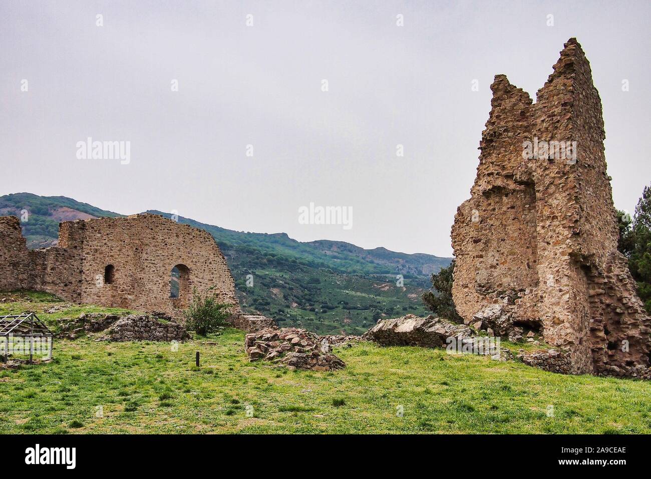 typical ruins of the Sicilian countryside, Geraci Siculo, Palermo ...