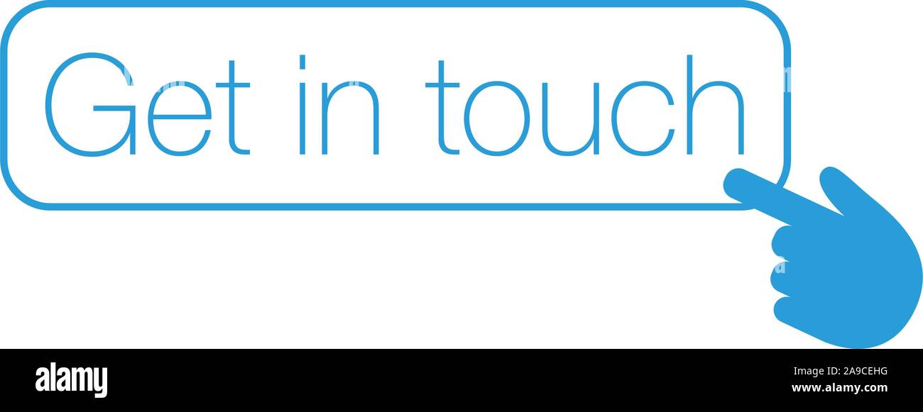 Get in touch button with hand cursor, Can be used for web, ui, apps ...