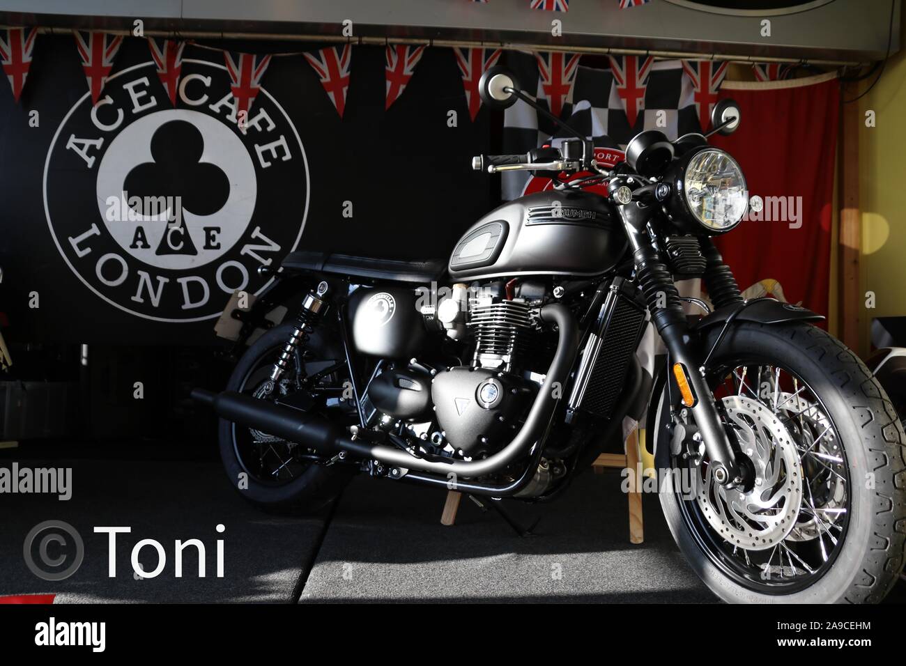 Triumph motorcycle at Ace Stock Photo - Alamy