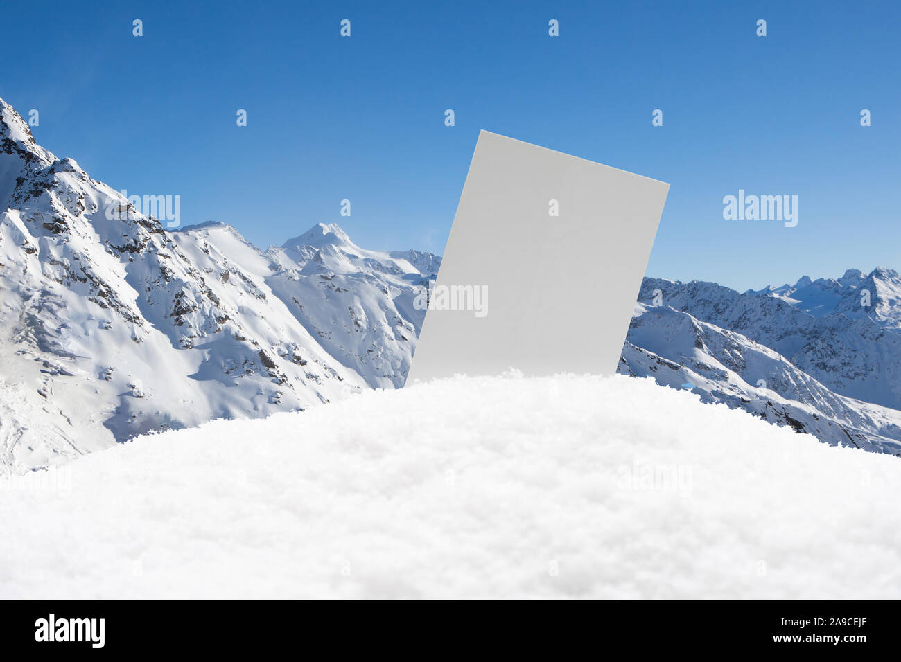 Ski Lifts Ticket In Snow On Mountain Stock Photo - Alamy