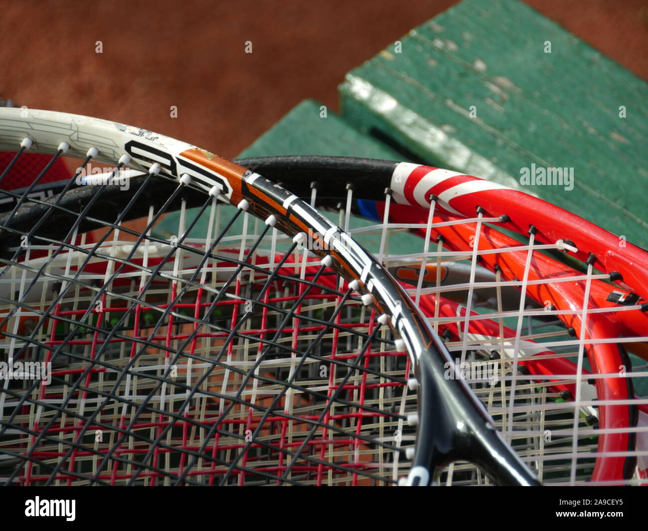tennis racquet net, sport concept Stock Photo - Alamy