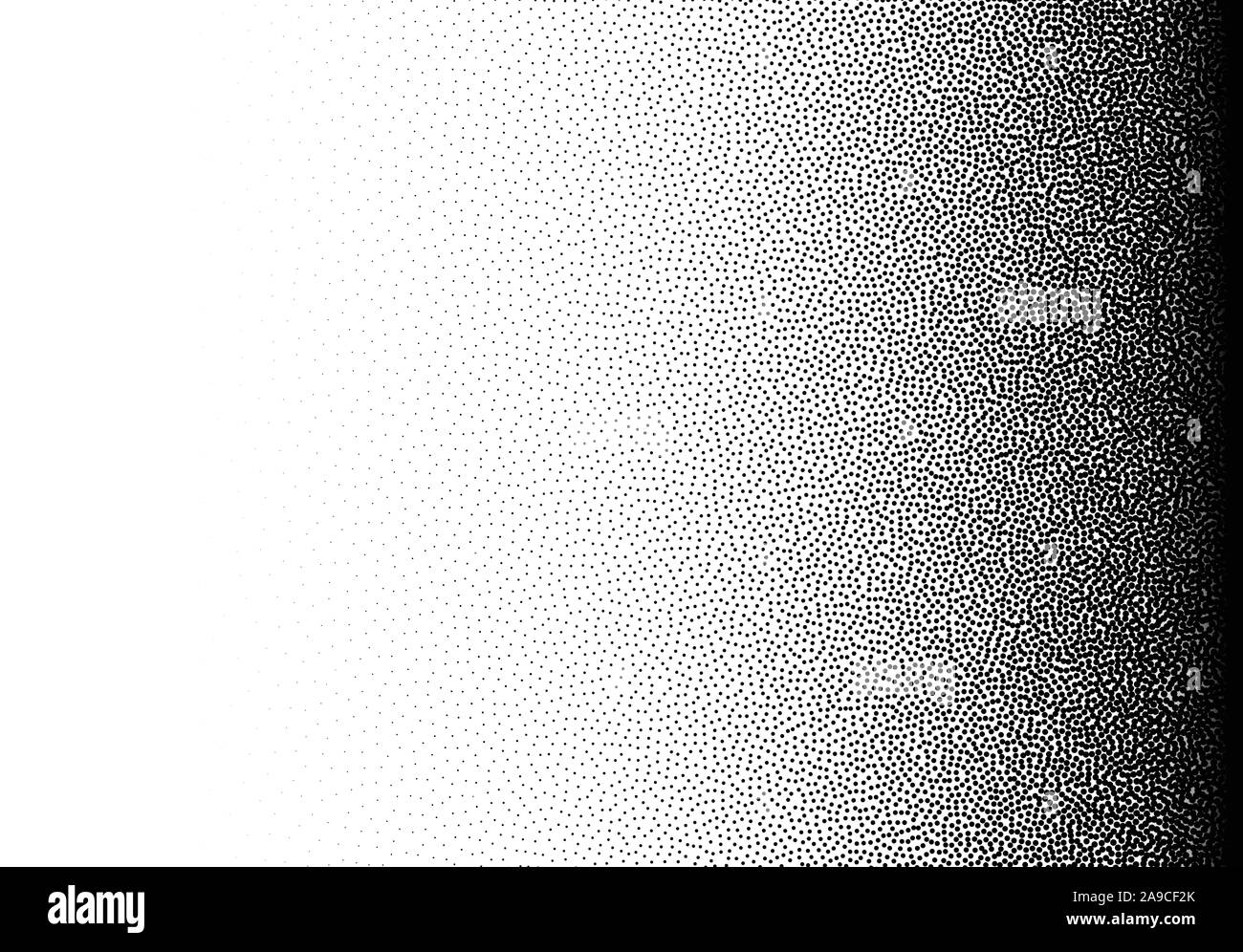 Dotwork gradient background, black and white scattered stipple dots ...