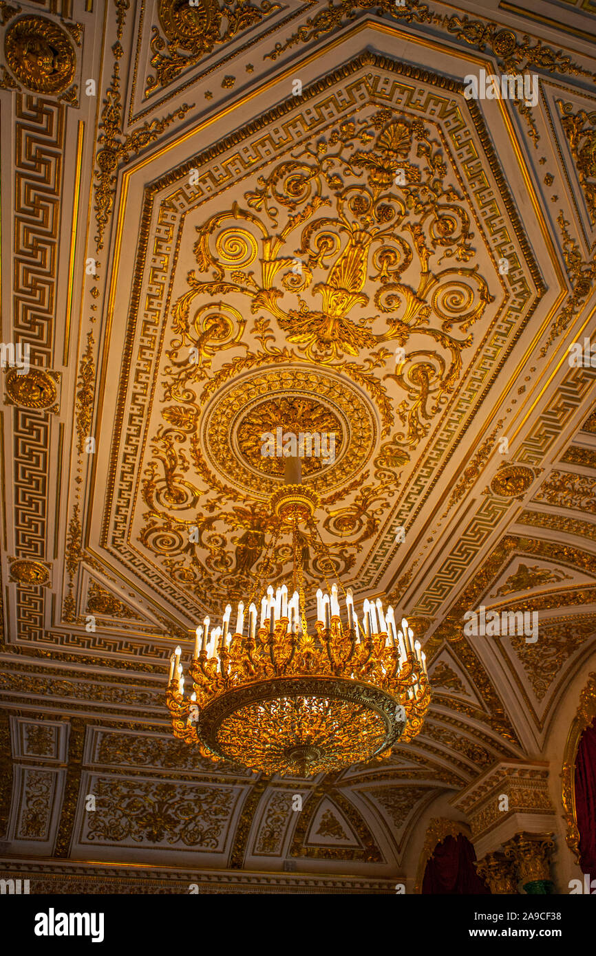 St. Petersburg, Russia - August 16th 2011: Looking up at a stunning ...