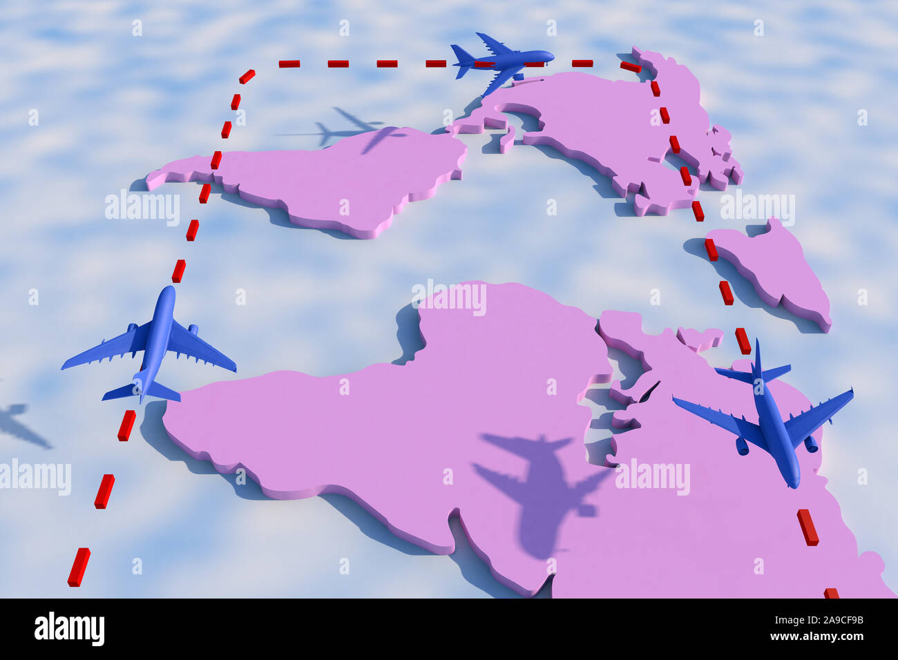 Plane Flying Around Globe High Resolution Stock Photography and Images ...