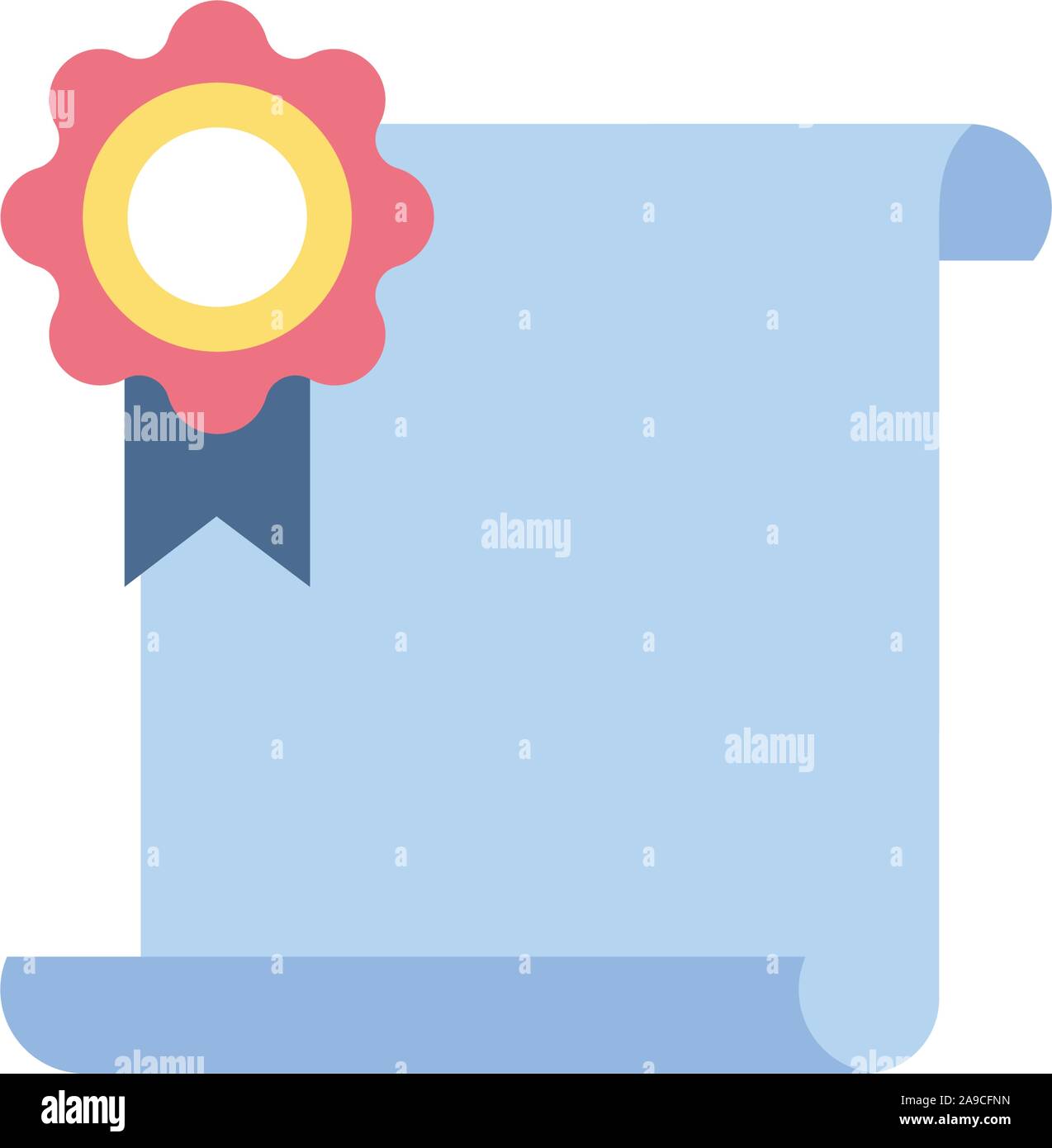 certificate school education learning flat style vector illustration ...