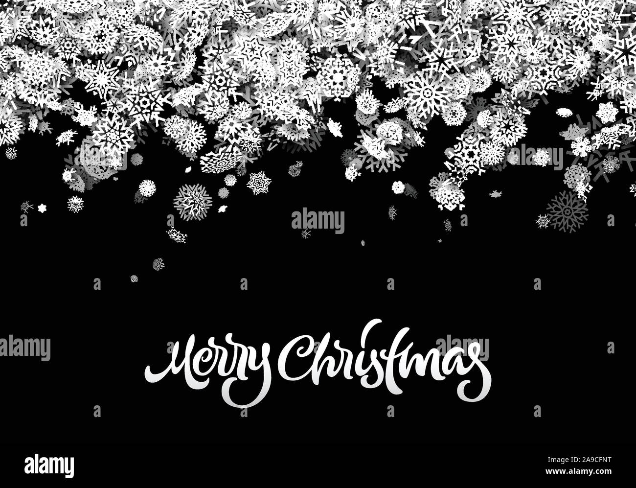 Christmas snowflake abstract background with falling scattered snow for ...