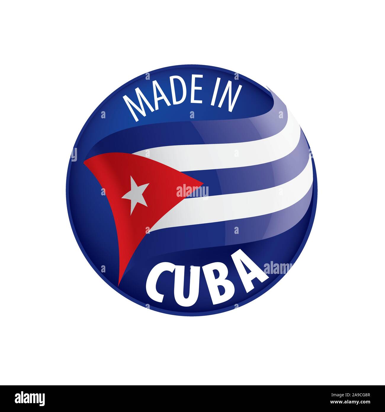 Cuba flag, vector illustration on a white background Stock Vector Image ...