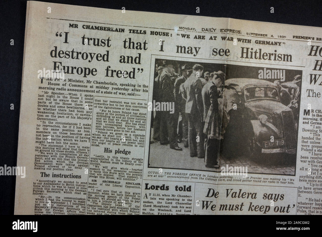 Neville chamberlain 1939 speech hi-res stock photography and images - Alamy