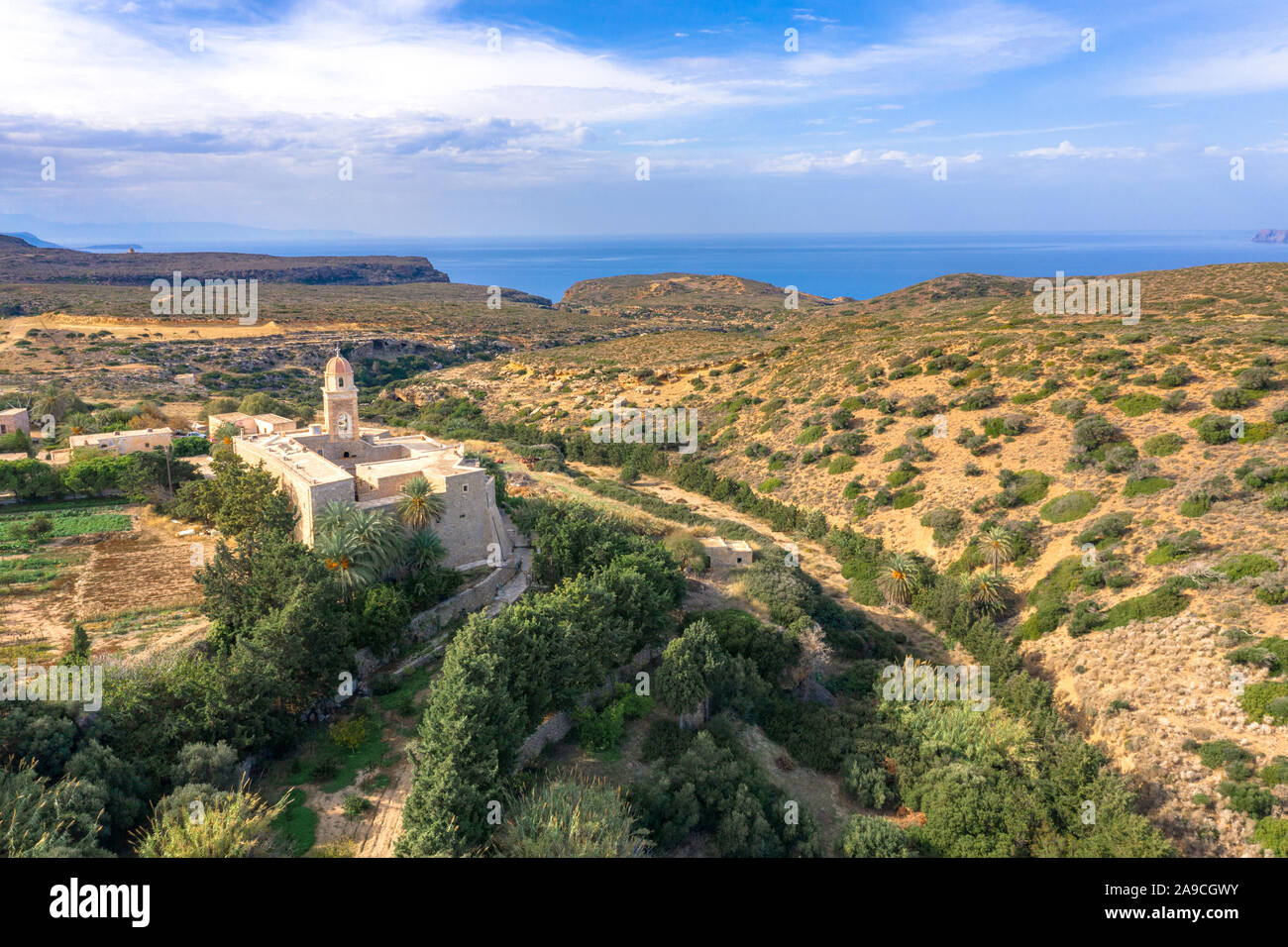 Church of Toplou Monastery in the northeastern part of Crete, Greece ...
