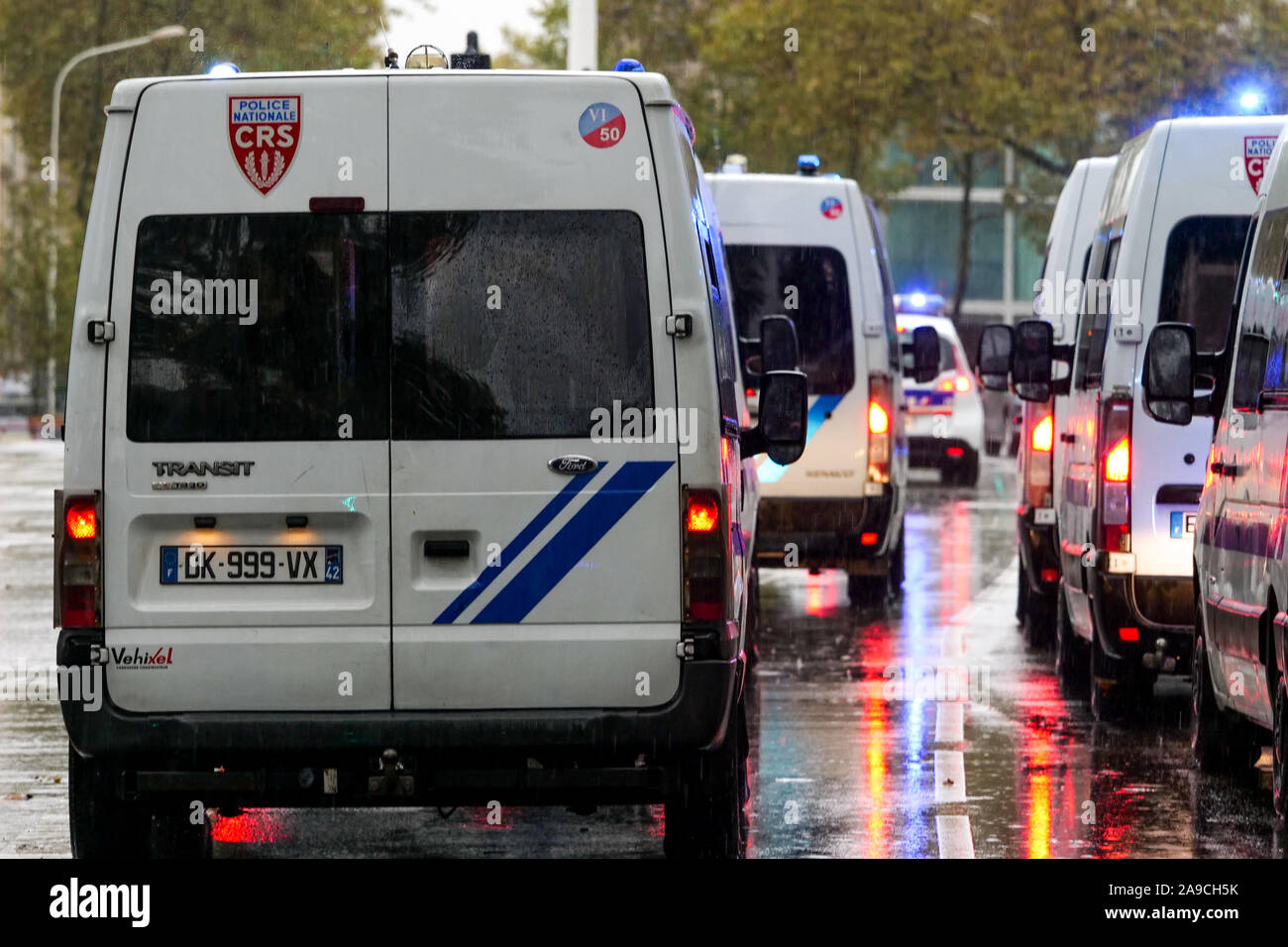 National Police (CRS) vehicles, Lyon, France Stock Photo - Alamy