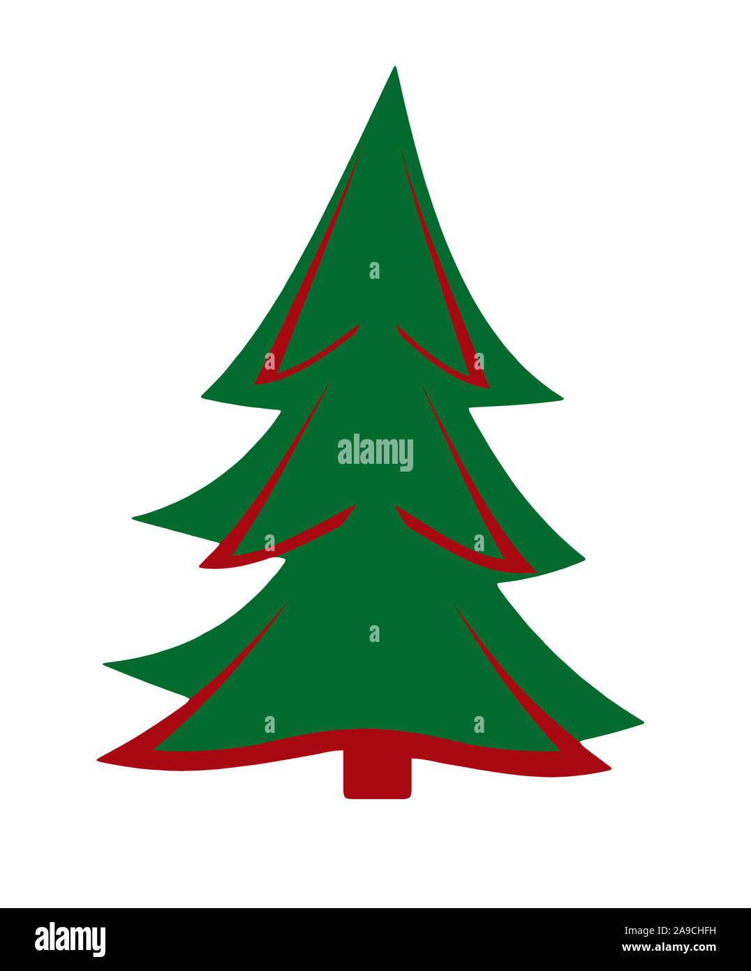 Christmas tree drawing one Cut Out Stock Images & Pictures - Alamy