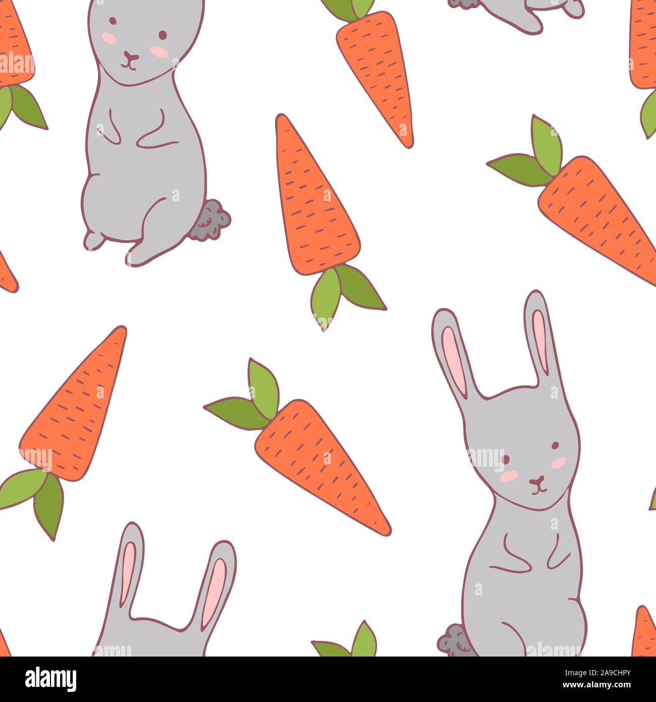 Bunny rabbit carrot illustration drawing hi-res stock photography and ...