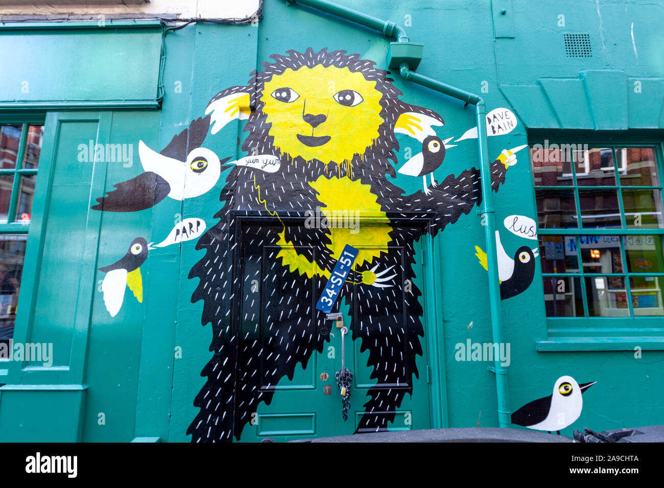 Start The Bus mural painted by illustrator Dave Bain, Bristol, England ...