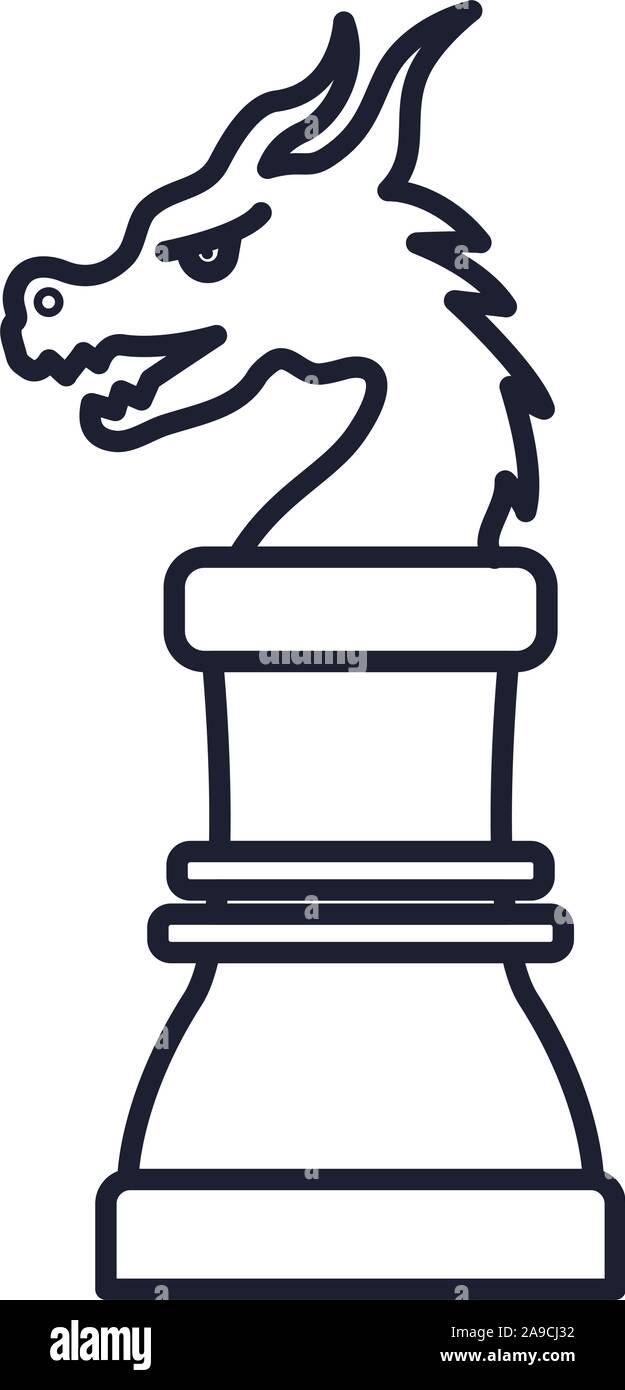 Isolated dragon chess piece design Stock Vector Image & Art - Alamy