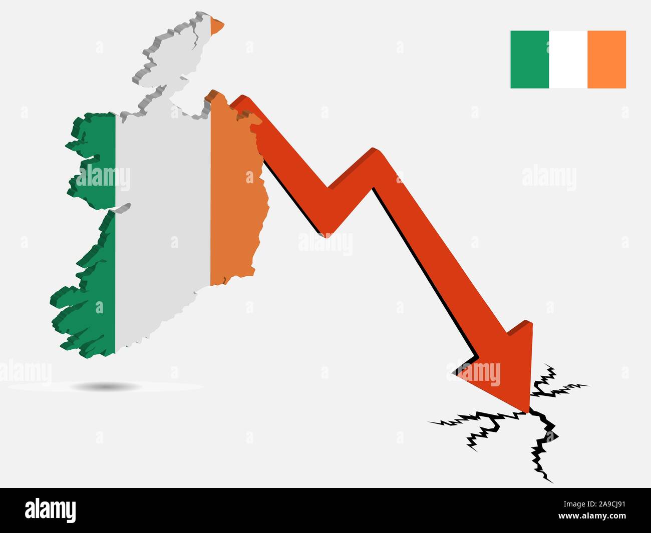 Ireland economic crisis concept Vector illustration eps 10 Stock Vector ...
