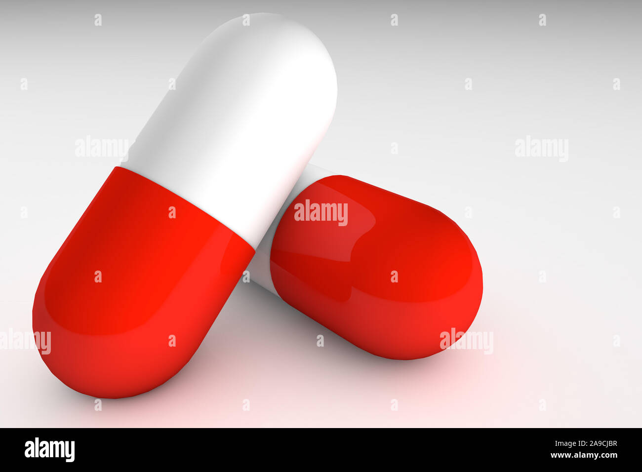 3D render realistic medical pill icon isolated on white background ...