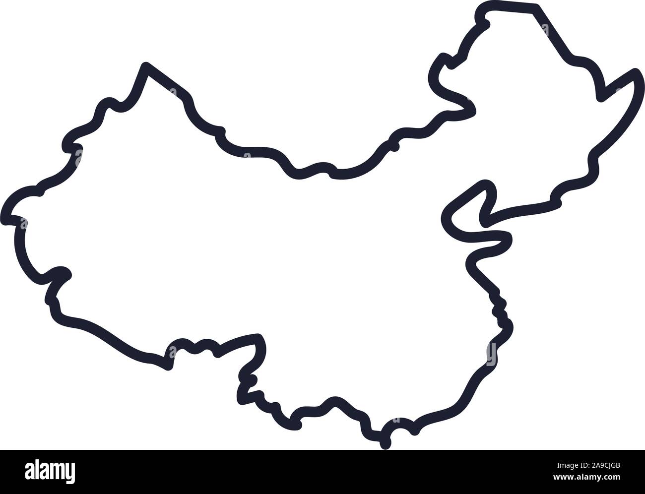Isolated chinese map vector design Stock Vector Image & Art - Alamy