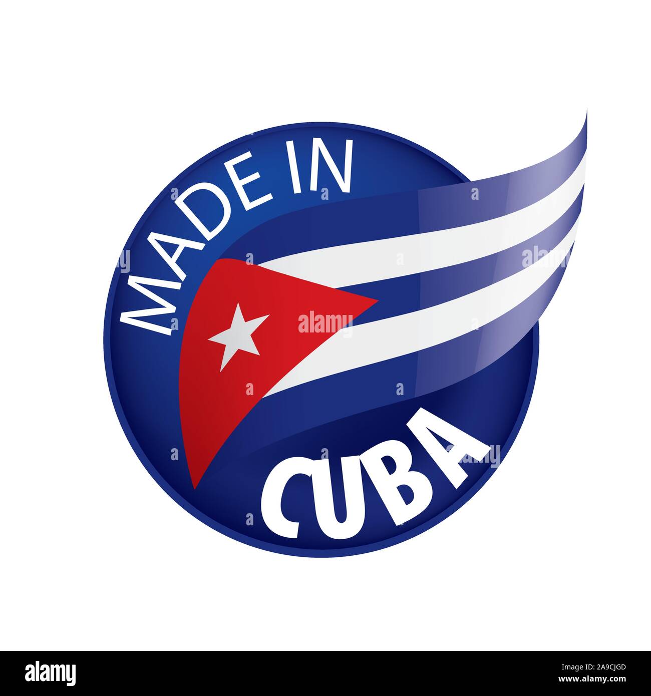 Cuba flag, vector illustration on a white background Stock Vector Image ...